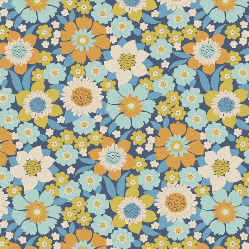 Tilda Wallflower Lauren Blue 100603 – Fabric Sauce